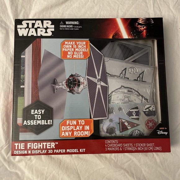 Tara Toy Corp | Toys | Star Wars Tie Fighter Design N Display 3d Paper ...